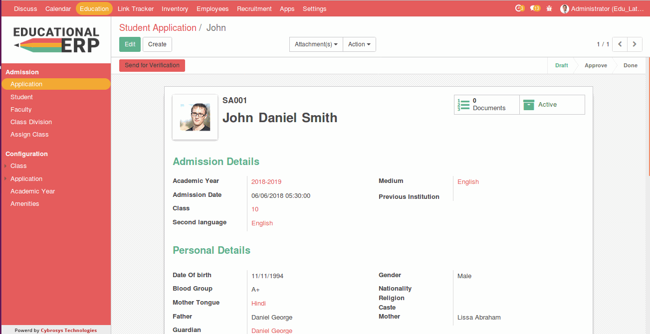Odoo ERP for Education / School Management